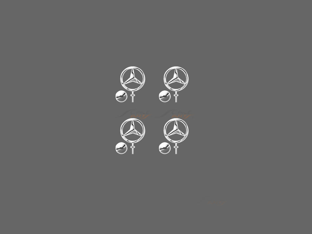 Mercedes logo type 2 chrome 1:18 Scale Arts In | Scale Arts India