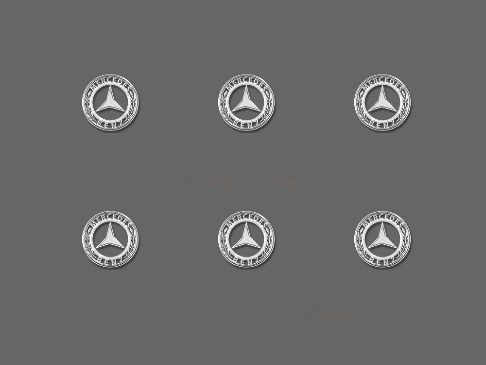 Mercedes Round logo chrome for 1:18 models Scale Arts In | Scale Arts India