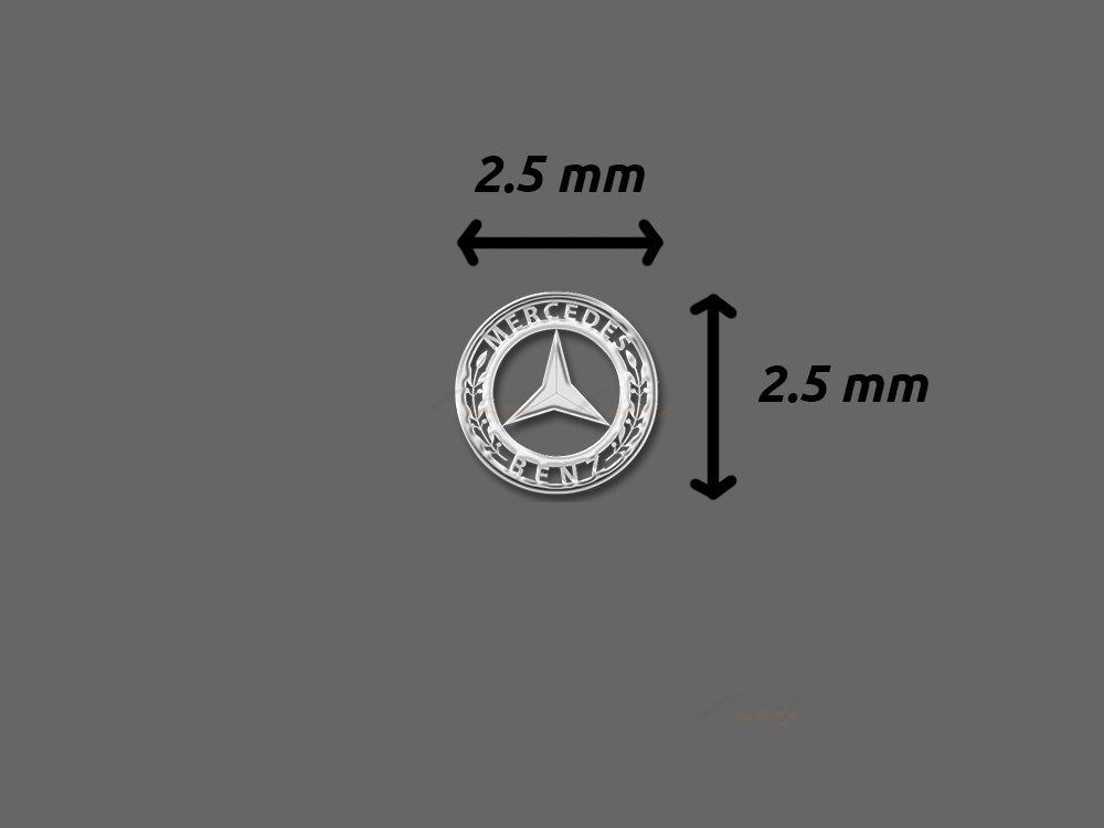 Mercedes Round logo chrome for 1:18 models Scale Arts In | Scale Arts India