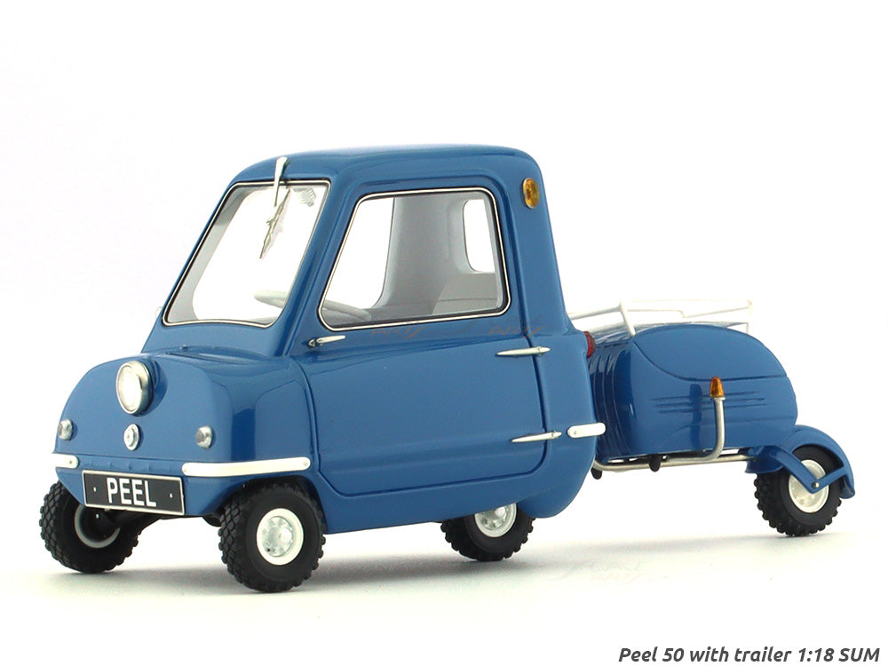 Peel 50 with trailer blue 1:18 SUM Scale Model collectible | Scale Arts ...
