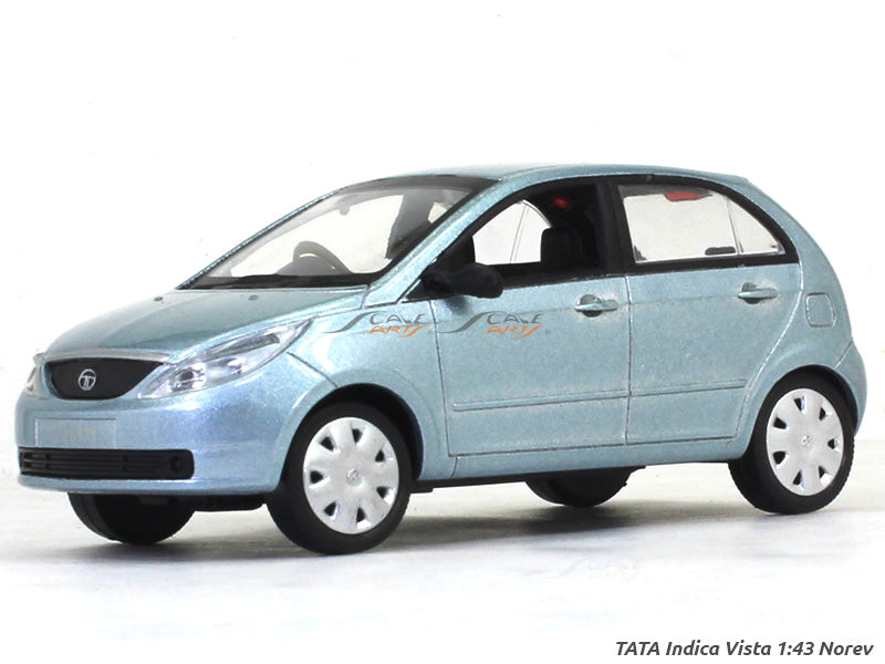 TATA Indica Vista metallic blue 1:43 Norev diecast Scale Model Car ...
