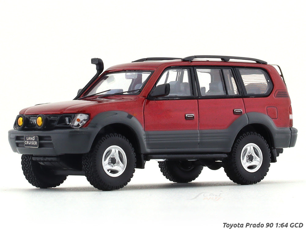 Toyota Prado 90 red 1:64 GCD diecast scale model car | Scale Arts India