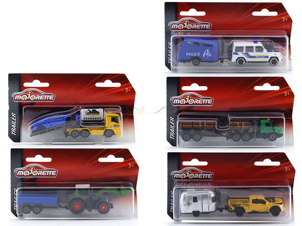 Trailer Series set of 5 set with FREE MOMO Sticker 1:64 Majorette scale ...