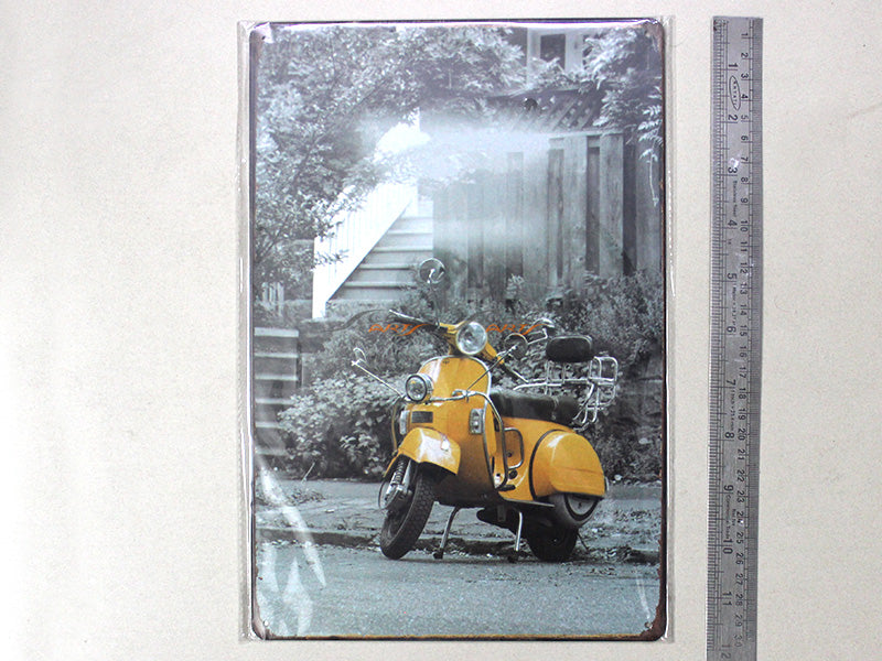 Vespa 2 Tin plate collectible signboard | Scale Arts India